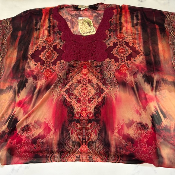 ONE WORLD | Tops | Nwt One World Mesh Flowy Shirt | Poshmark